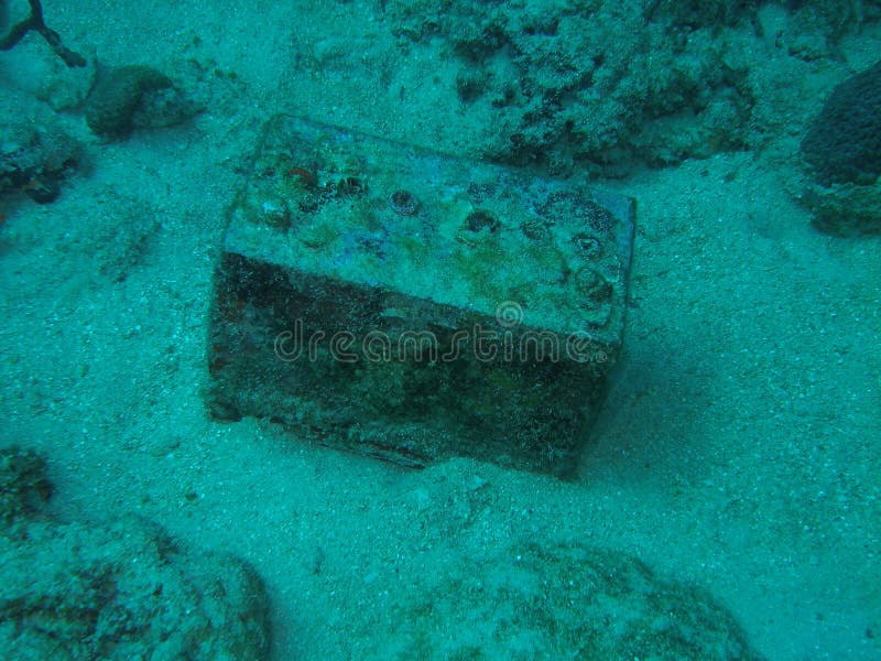 Battery underwater stock image. Image of marine, beach - 5841893
