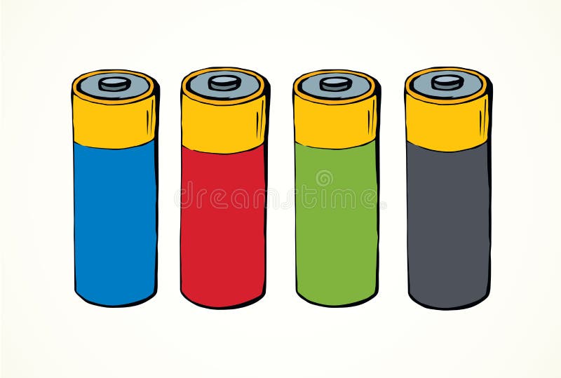 Battery. Vector drawing stock vector. Illustration of load - 253989964