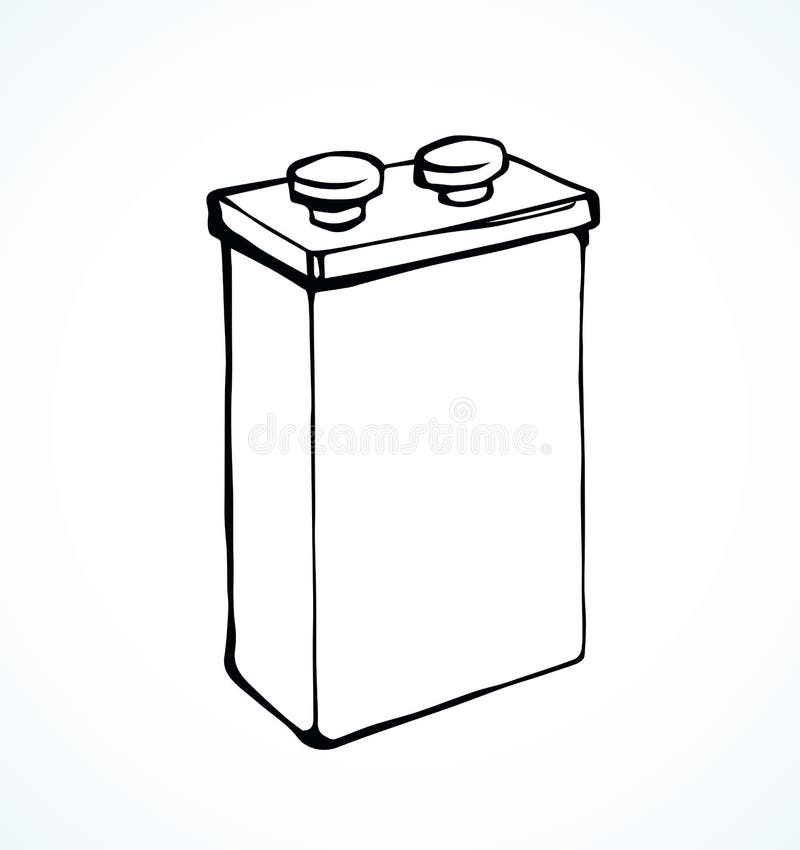 Battery. Vector drawing stock vector. Illustration of alkaline - 149461255
