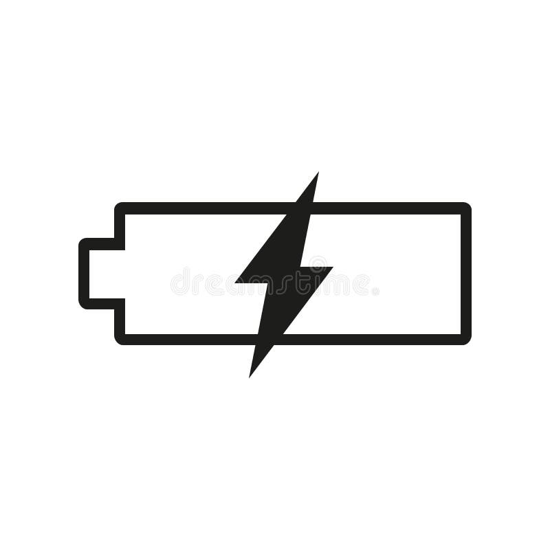 Battery Vector Icon, Charge Symbol. Simple, Flat Design for Web or ...