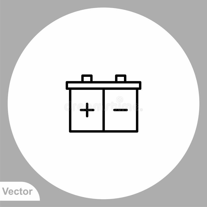 Rechargeable Battery Vector Icon Sign Symbol Stock Vector ...
