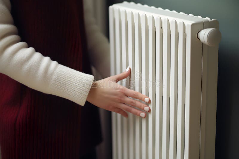 Battery Warm, Hands Over Radiator, Central Heating Battery, Stock Image ...