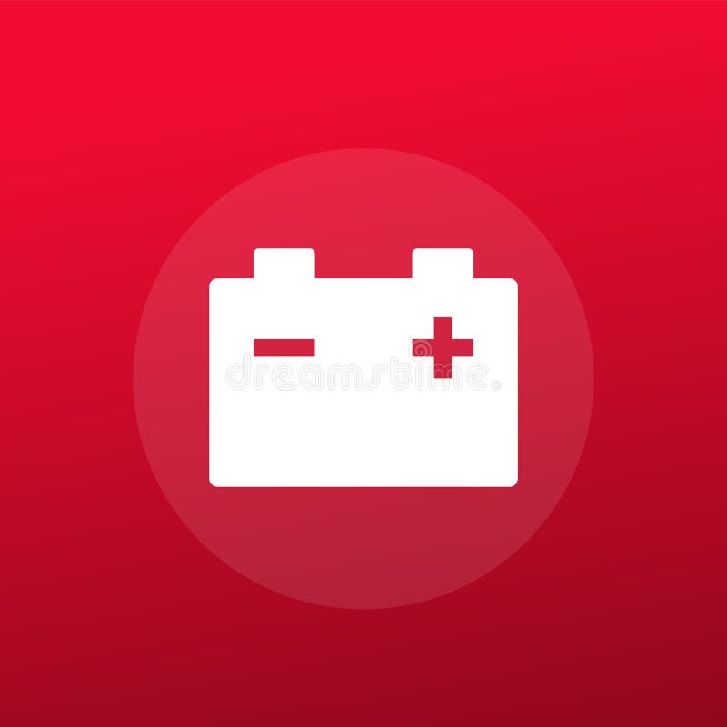 Battery Warning Icon, Vector Pictogram Stock Illustration ...