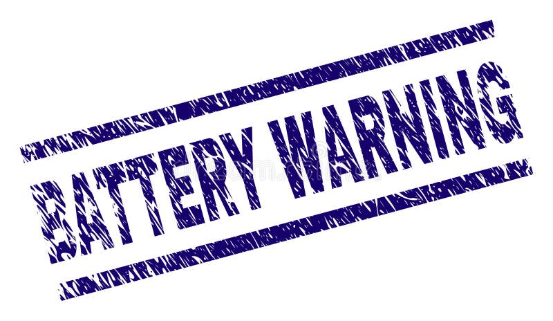 Scratched Textured BATTERY WARNING Stamp Seal Stock Vector ...