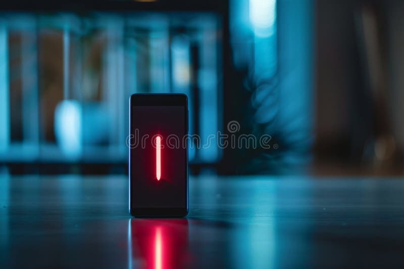 Battery Warning: Smartphone Displaying Critical Battery Level Created ...