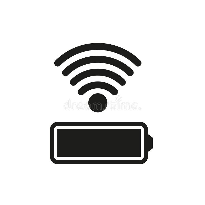 Battery Wi Fi Icon. Internet Network Concept. Digital Technology ...
