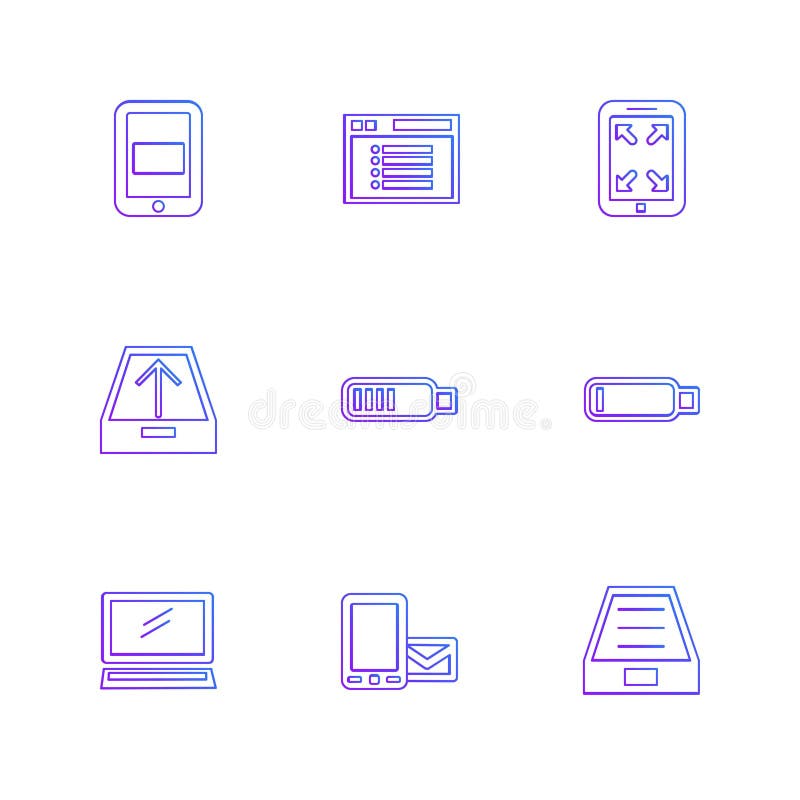 Battery , Wifi , Network , Infrared , Signals , Web , User Inter Stock ...