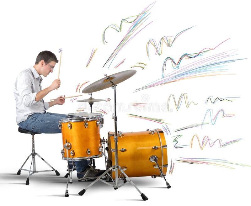 Batteur image stock. Image du roulement, cymbales, musicien - 2095973