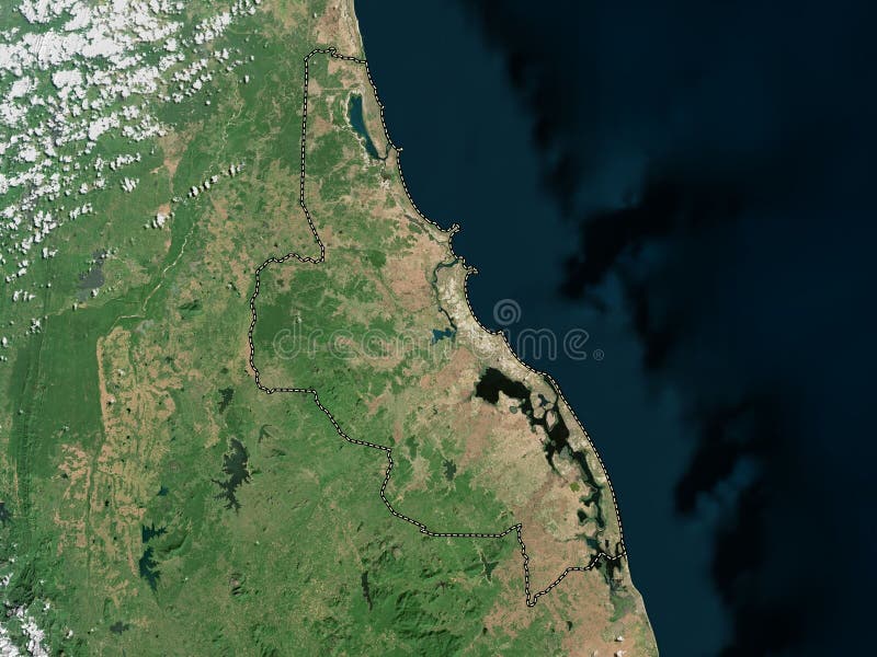 Batticaloa, Sri Lanka. Low-res Satellite. No Legend Stock Illustration ...