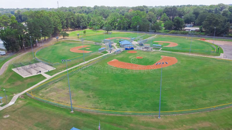 Batting Cages with Multiple Baseball and Softball Fields, Stadium ...