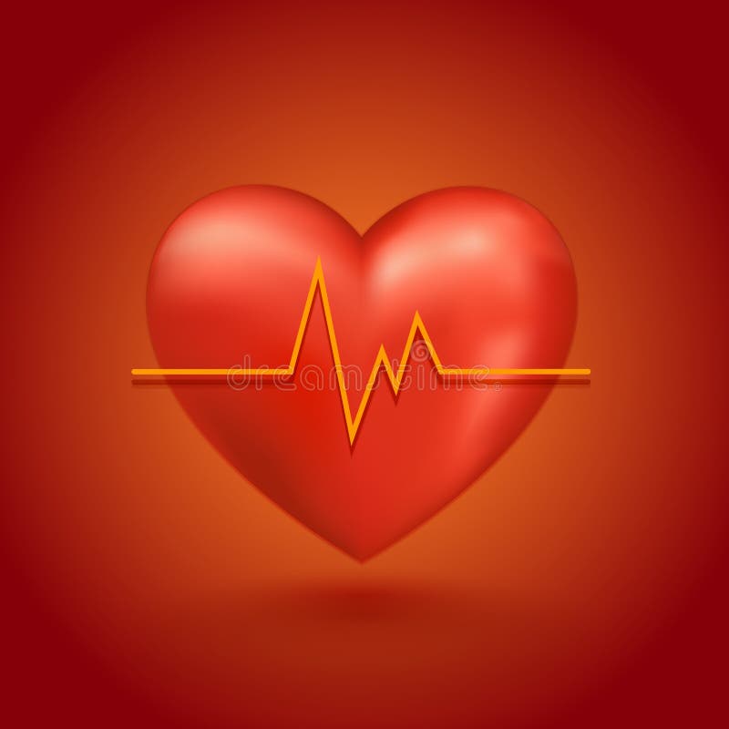 Battito cardiaco sano illustrazione vettoriale. Illustrazione di cura ...