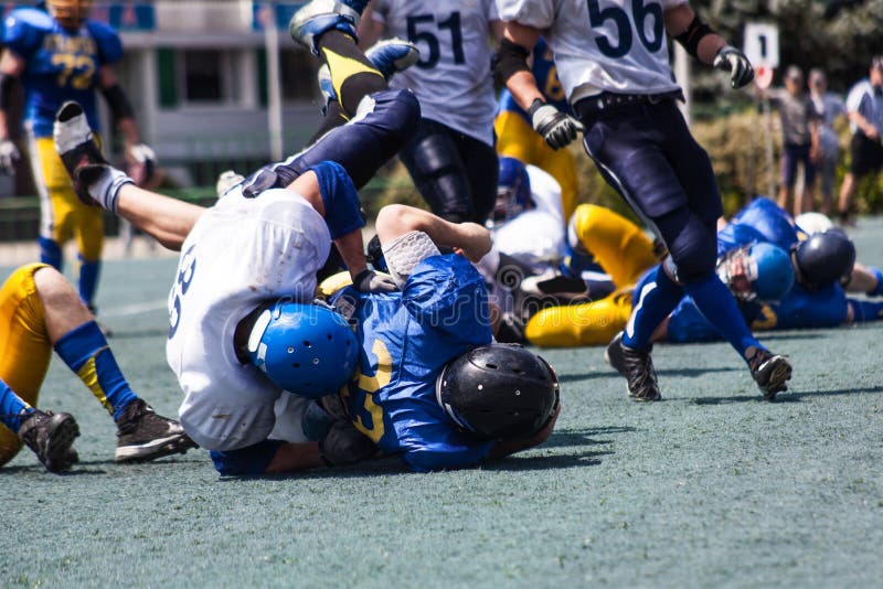 Battle of the American Football Stock Image - Image of hard, hand: 32483835