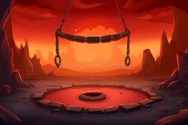 Battle Arena Chains Fire. Generate Ai Stock Image - Image of activity ...