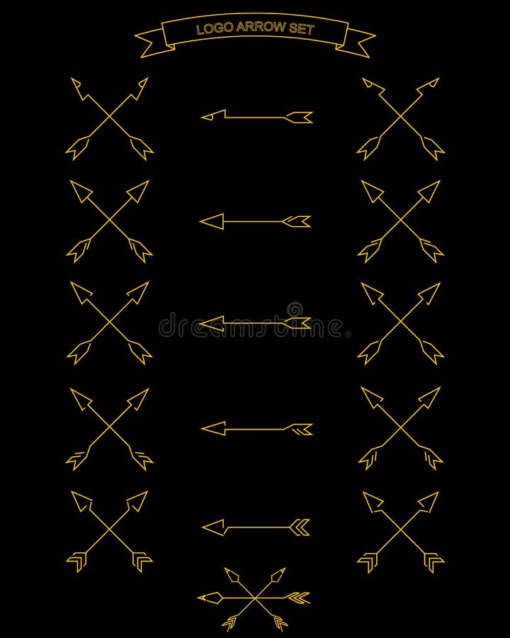 Battle arrows set stock vector. Illustration of retro - 71226742