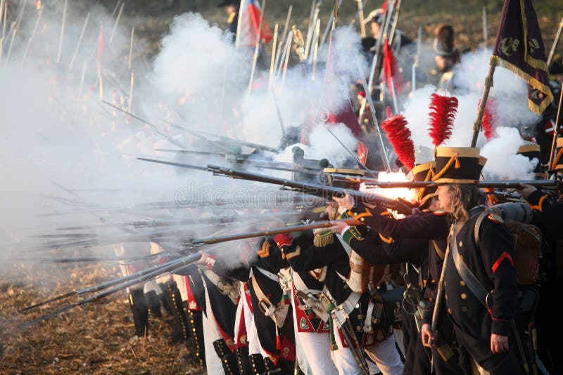 Battle at Austerlitz stock image. Image of kill, slavkov - 1616219
