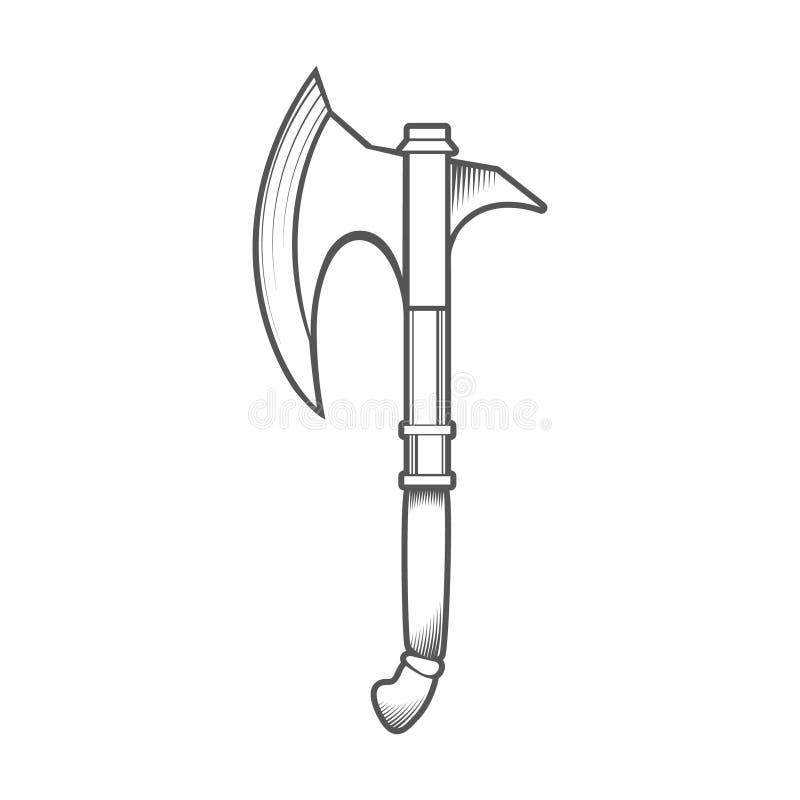 Battle Axes Flat Style Design. Vector Stock Vector - Illustration of ...