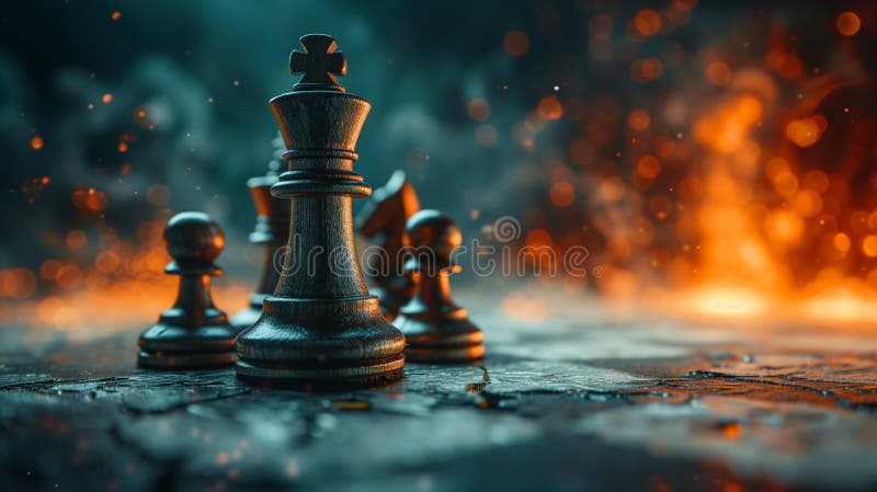 Battle on a Chess Board As a Metaphor for Human Battles Stock ...