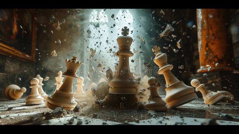 Battle on a Chess Board As a Metaphor for Human Battles Stock ...