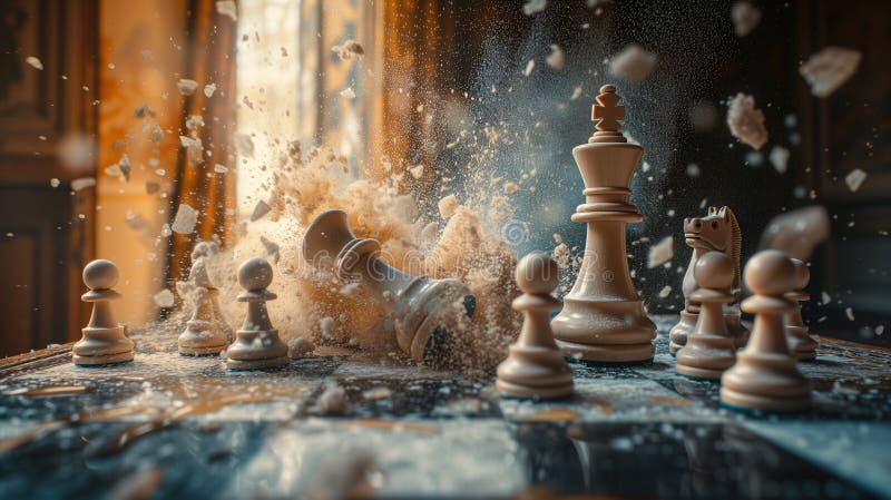 Battle on a Chess Board As a Metaphor for Human Battles Stock ...