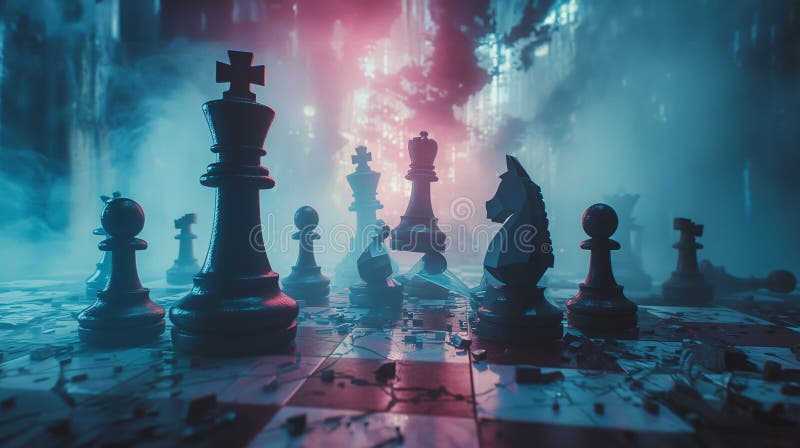 Battle on a Chess Board As a Metaphor for Human Battles Stock ...