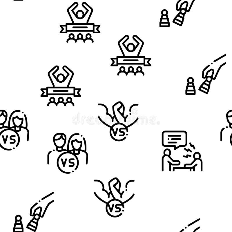 Battle Competition Seamless Pattern Vector Stock Vector - Illustration ...