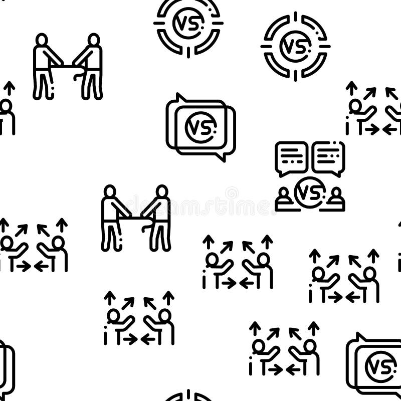 Battle Competition Seamless Pattern Vector Stock Vector - Illustration ...