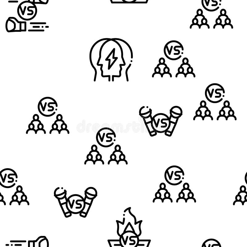 Battle Competition Seamless Pattern Vector Stock Vector - Illustration ...