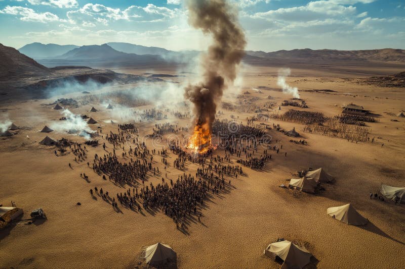 A Battle in Desert between the Israelites and the Canaanites ...