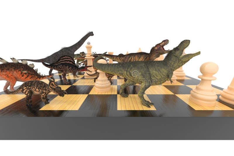 Dinosaur chess set stl - sikizaX