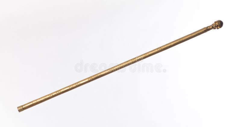 Golden Symbol of Power Isolated on White Stock Image - Image of sceptre ...