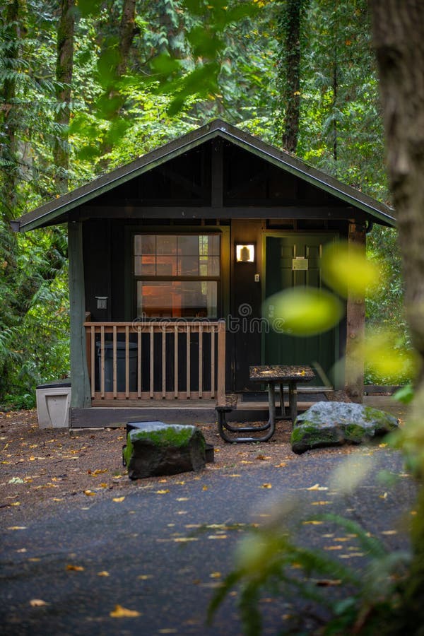 Battle Ground State Park Camping Cabin Stock Image - Image of ...