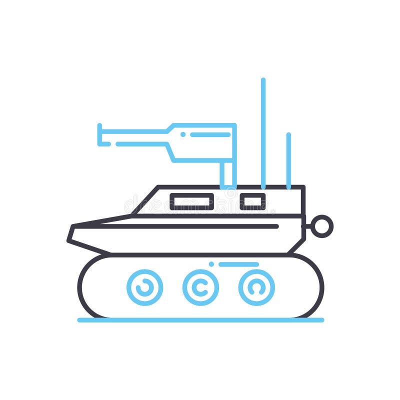 Battle Line Icon, Outline Symbol, Vector Illustration, Concept Sign ...