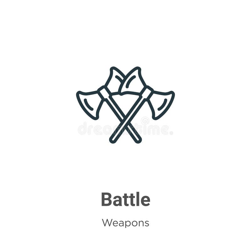 Battle Outline Icons Set. Collection of Radiation, Rip, Fugitive and ...