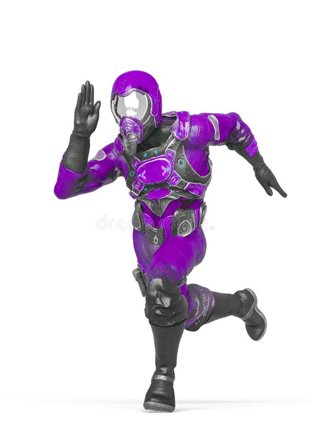 3d Pilot is Running Very Fast. Stock Illustration - Illustration of ...