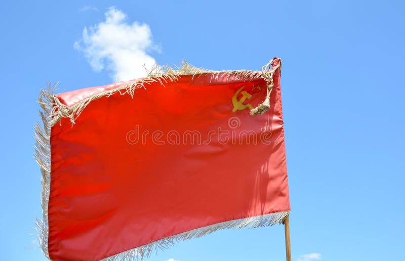 Battle red flag stock image. Image of scarlet, feat, accessory - 58789343