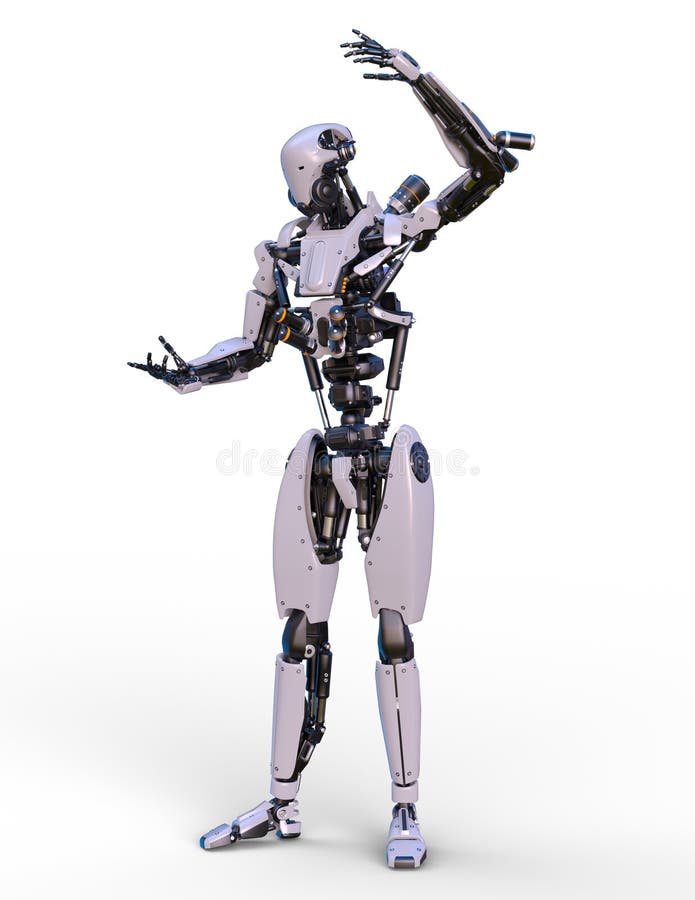 Live Screen Robot, Off Switch Button Stock Illustration - Illustration ...