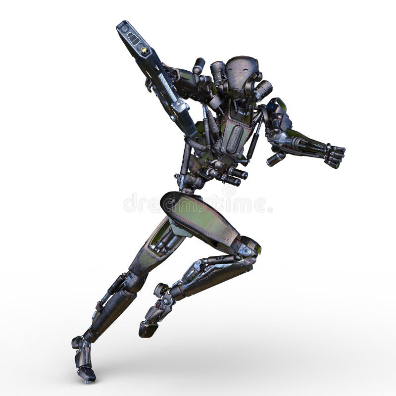 Battle robot stock illustration. Illustration of demand - 118662031