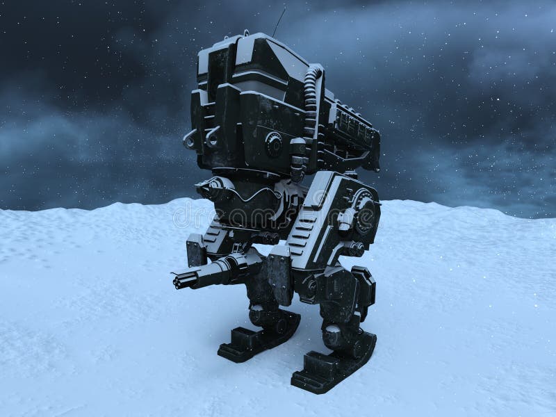 Battle robot stock illustration. Illustration of bipedalism - 64562018