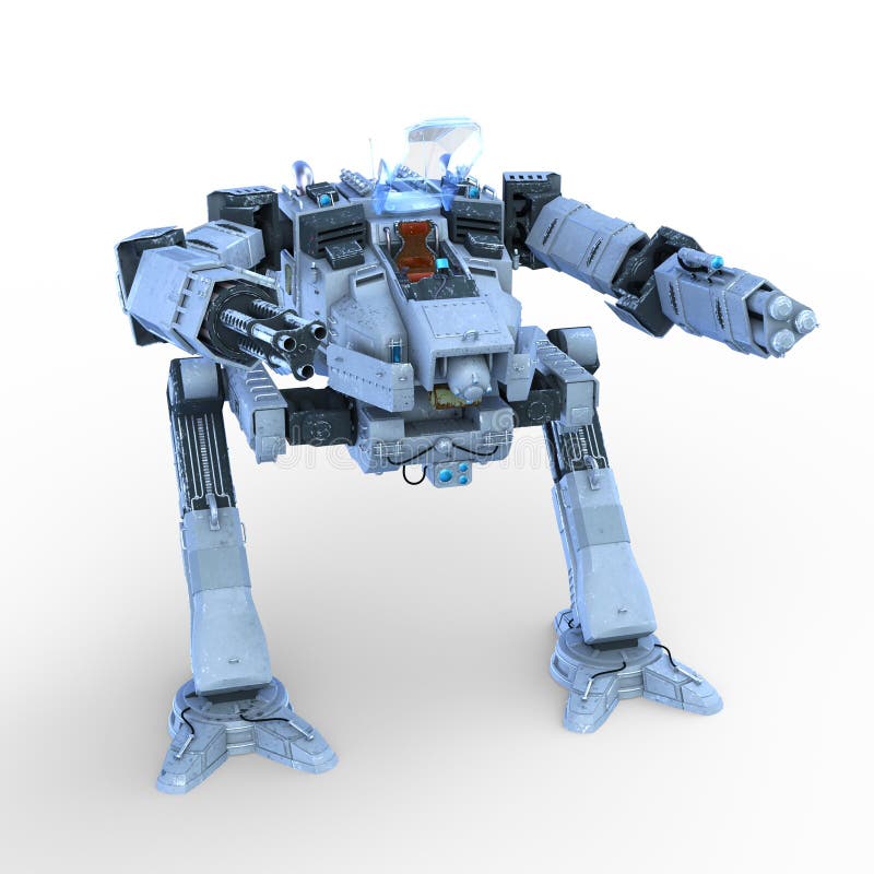 Battle robot stock illustration. Illustration of rocket - 64652962