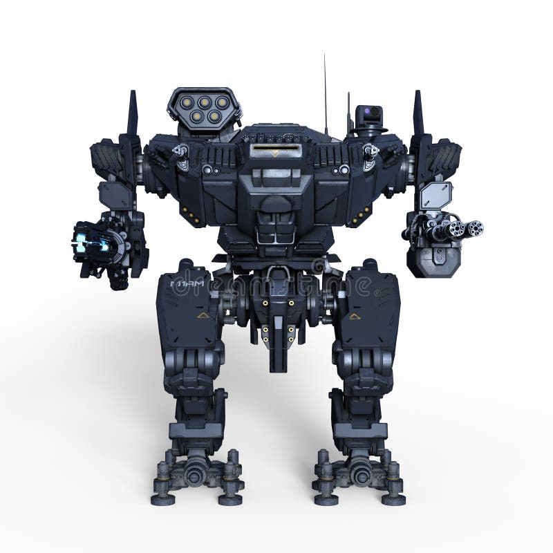 Battle robot stock illustration. Illustration of cannonball - 64561897