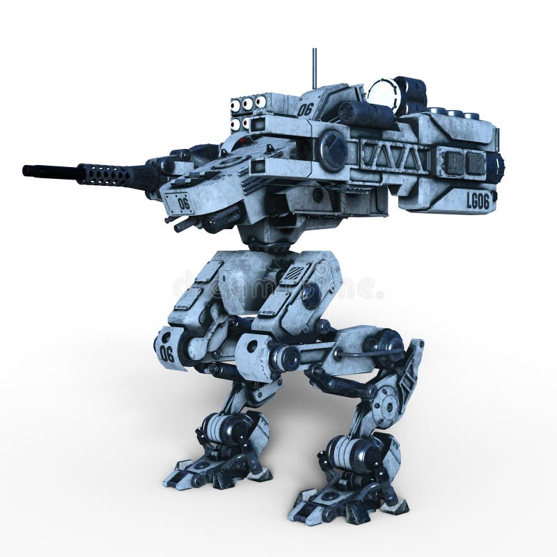 Battle robot stock illustration. Illustration of military - 68863718