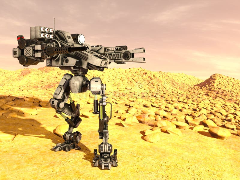 Battle robot stock image. Image of desert, attack, game - 69007055