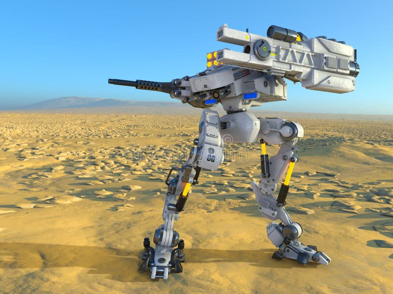 Battle robot stock image. Image of robot, desert, demand - 84884069