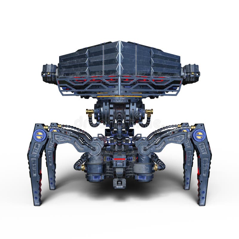 Battle robot stock illustration. Illustration of weapon - 86344680