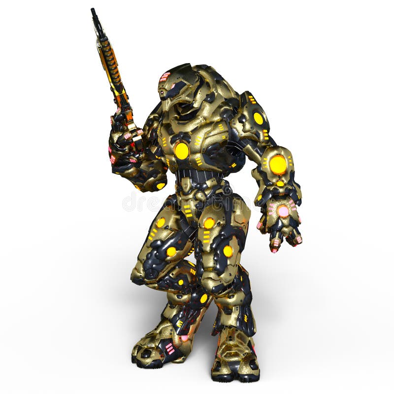 Battle robot stock illustration. Illustration of battle - 88158682