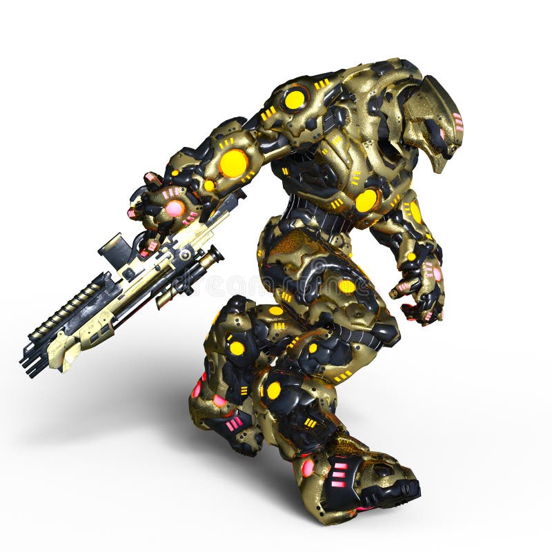 Battle robot stock illustration. Illustration of affairs - 88473305