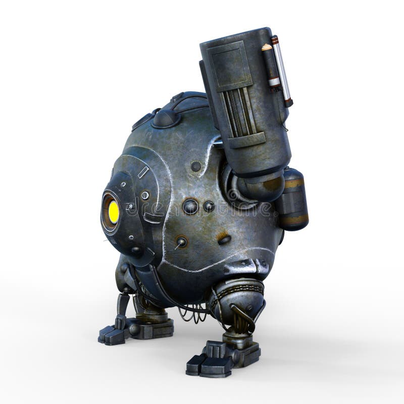 Battle robot stock illustration. Illustration of military - 63758705