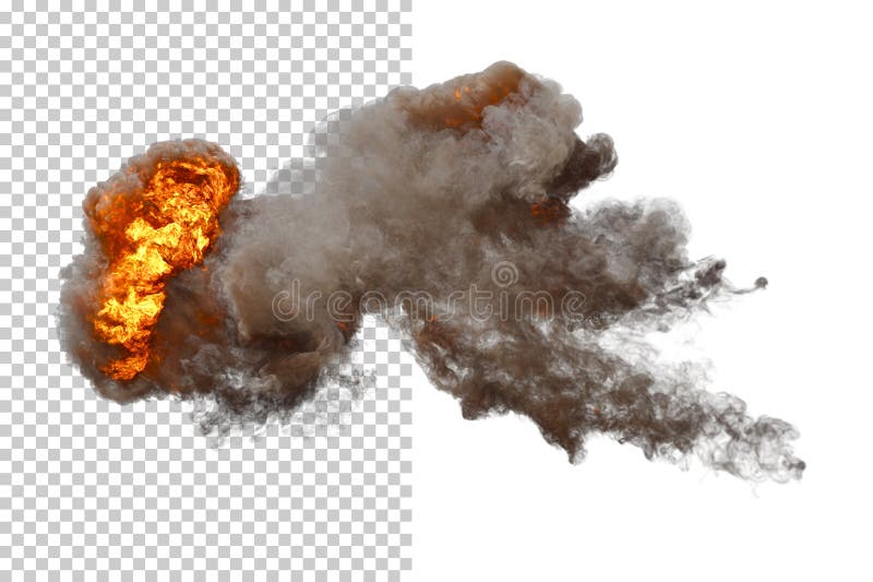 Battle Ship Muzzle Flash on Transparent Background Stock Photo ...
