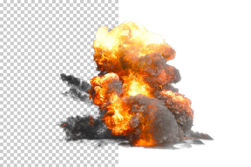 Battle Ship Muzzle Flash on Transparent Background Stock Photo ...