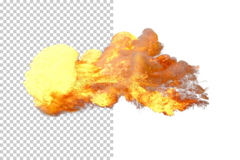 Battle Ship Muzzle Flash on Transparent Background Stock Photo ...